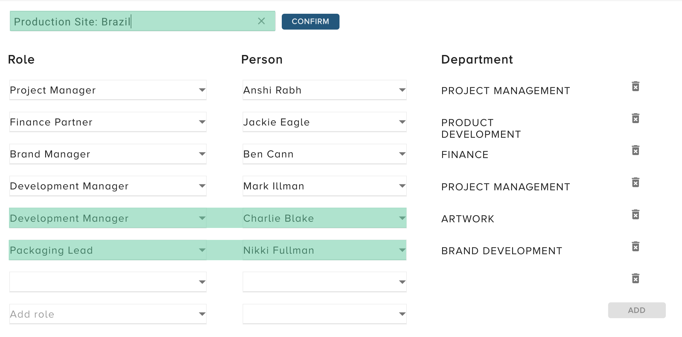 Adding teams to projects – Bubble PPM