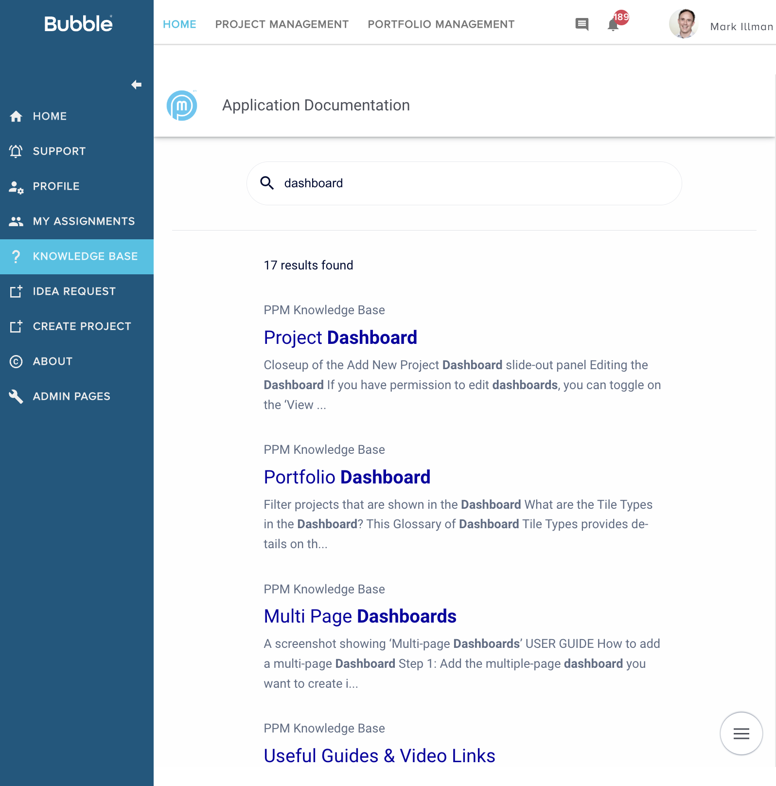 Knowledge base – Bubble PPM