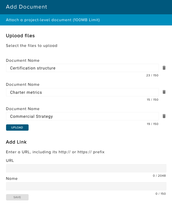 Multiple document upload – Bubble PPM